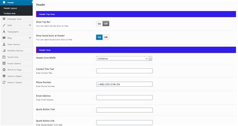 Header Sections RSTheme