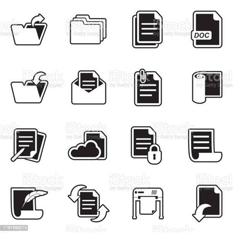 문서 아이콘입니다 채우기 설계로 선 벡터 일러스트레이션 검은색에 대한 스톡 벡터 아트 및 기타 이미지 검은색 경영자 교환 Istock