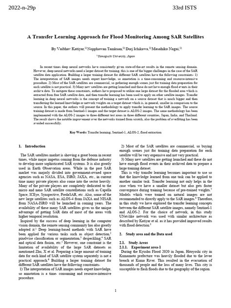 A Transfer Learning Approach For Flood Monitoring Among Sar Satellites Pdf Deep Learning