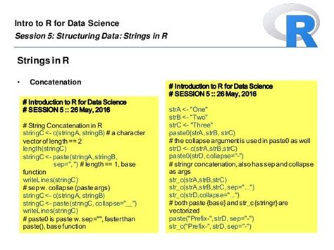 Introduction To R For Data Science Session 5 Data Structuring St