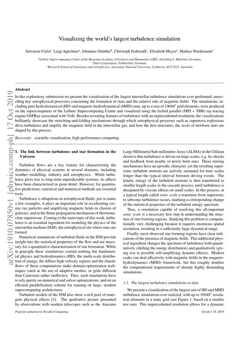 Pdf Visualizing The Worlds Largest Turbulence Simulation Journal Version