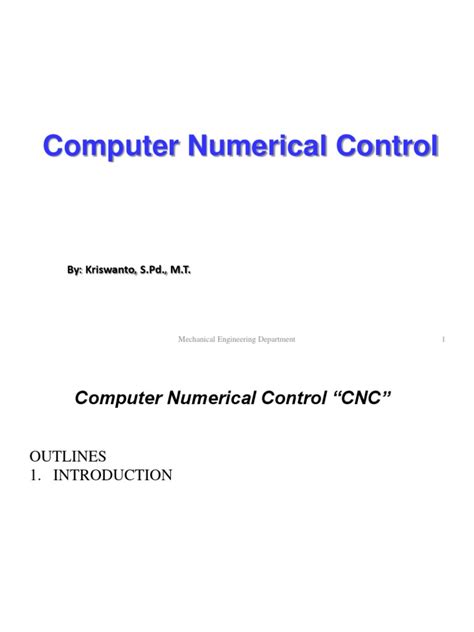 Materi 1 Dasar Mesin Cnc Jenis Mesin Cnc Pdf Numerical Control