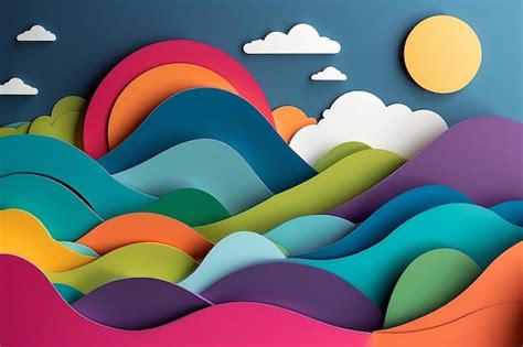 Premium Photo A Layered Paper Cutout Background File Built In Cmyk