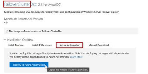 Failoverclusters Powershell In Azure Runbooks Stack Overflow