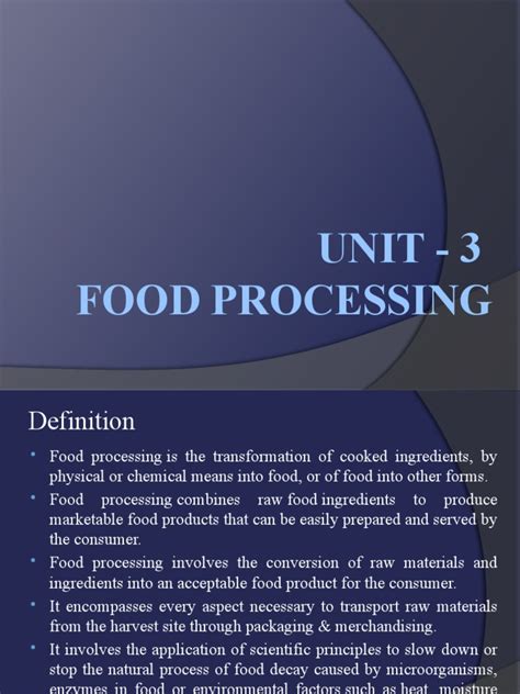 Food Processing Pdf Foods Food Processing