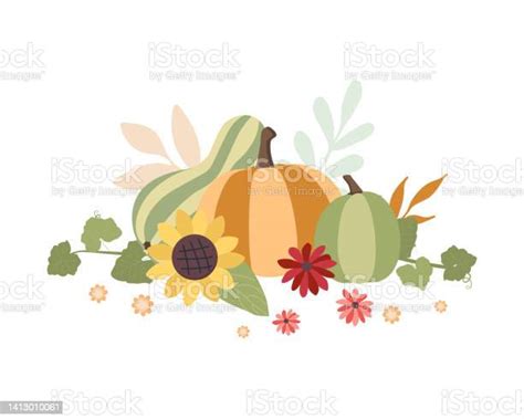 추수 축제 또는 추수 감사절을위한 가을 개념 해바라기와 나뭇잎이있는 푹신 포스터 웹 배너 전단지 엽서에 대한 배경 0명에 대한 스톡 벡터 아트 및 기타 이미지 Istock