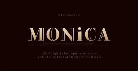 Elegante Fuente De Letras Del Alfabeto Y Número Tipografía Letras