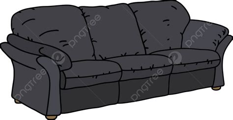 Black Leather Sofa Leather Home Seating Vector Leather Home Seating
