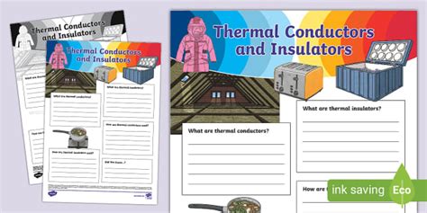 Thermal Conductors And Insulators Ks2 Worksheet Conductors And