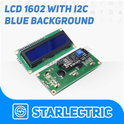 Jual Lcd 16x2 1602 Biru Blue Lcd With I2c Iic Module Solder Uno R3