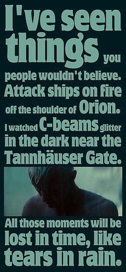 Rutger Hauer Blade Runner Quotes
