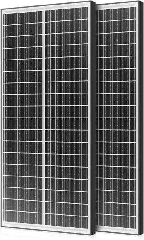 Set Van 2 Bifaciale Zonnepanelen 200w 2x100w Monokristallijn Voor 12v24v Off Grid Bol