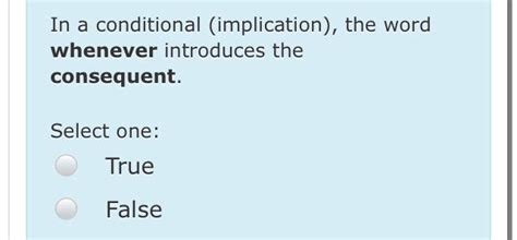 solved in a conditional implication the word whenever
