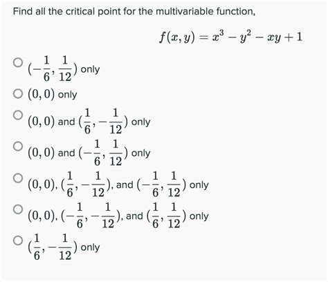 Find Critical Points Of Multivariable Function Calculator