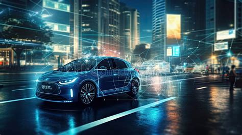 Smart Car And Internet Of Things Iot Concept Iot Based Vehicle Connectivity In Modern Car