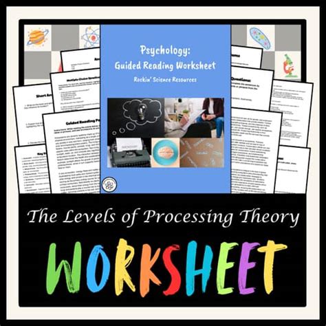 The Levels Of Processing Theory Guided Reading Worksheet Psychology
