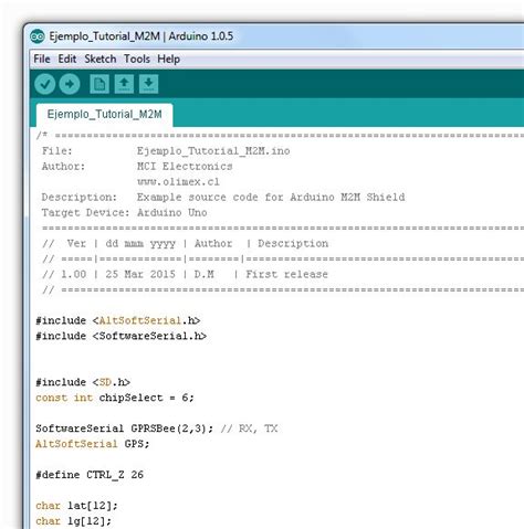 sistema gps con arduino m2m escudo paso 2 código para arduino