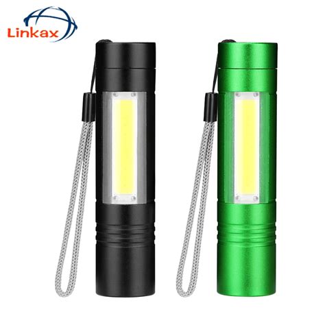 Portable Cob Led Flashlight Mini Led Torch Modes Cob Flashlights Lanterna Lights With Rope For