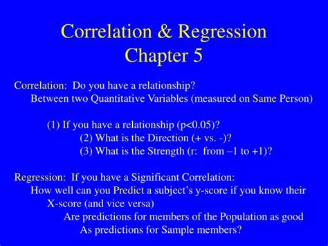 Ppt Correlation And Regression Chapter 5 Powerpoint Presentation Id
