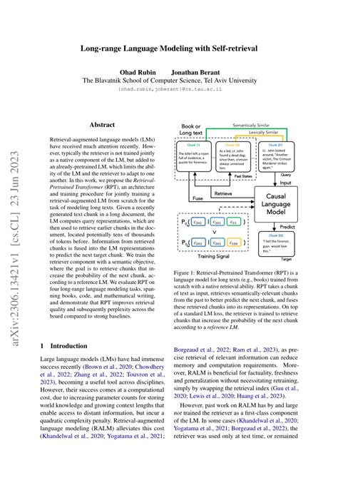 Pdf Long Range Language Modeling With Self Retrieval