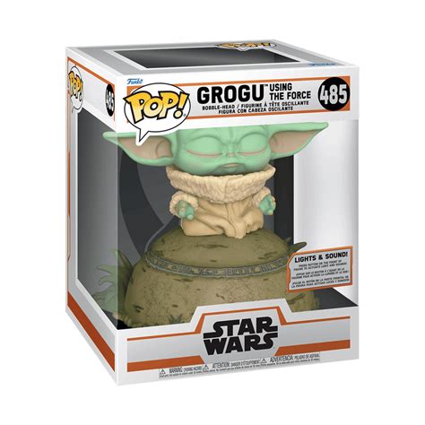 Pop Deluxe Lights And Sounds Grogu Using The Force