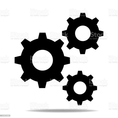 Settings Icons Gear Symbol Vector Stock Illustration Download Image