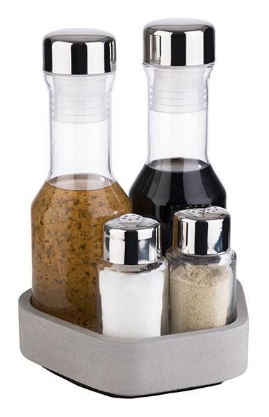 Aps Element Pfeffer Salz Essig Und Öl Menage Höhe 20 Cm Gastrodax®