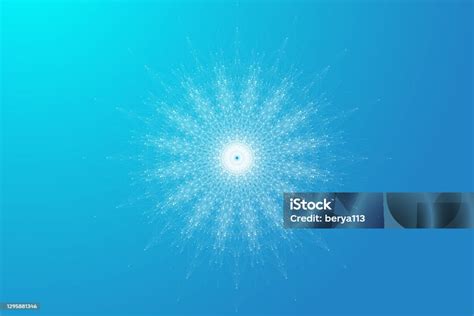 양자 컴퓨터 기술 개념 구 폭발 배경입니다 딥 러닝 인공 지능 빅 데이터 알고리즘 시각화 파도가 흐르고 있습니다 양자 폭발 벡터 일러스트레이션 기계류에 대한 스톡 벡터 아트