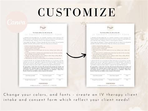 Iv Therapy Consent Form Intravenous Therapy Client Forms Iv Infusion