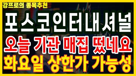 포스코인터내셔널 주가전망 오늘 기관 매집 떴네요 포스코인터내셔널 포스코인터내셔널주가 포스코인터내셔널주가전망 Youtube