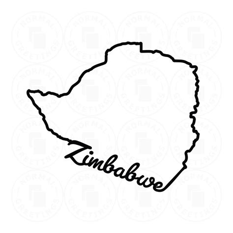 zimbabwe map stencil outline svg png zimbabwean american africa harare cricut files cut files