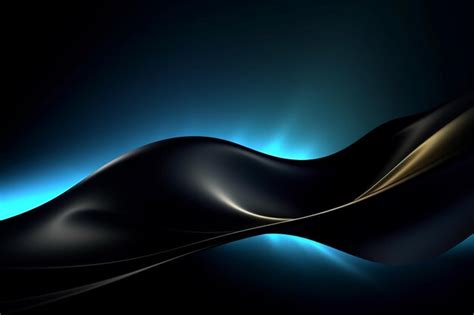 Premium Photo A Blue Wave With A White Wave And A Light That Is Shining