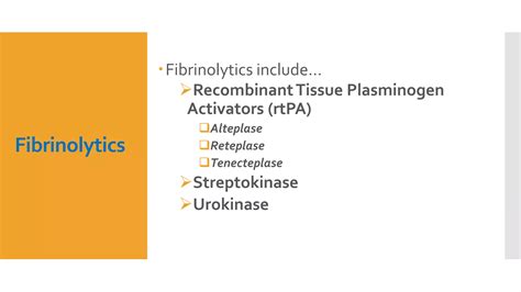 Clinically Important Drug Interactions Of Fibrinolytics Pptx Herbs And Supplements