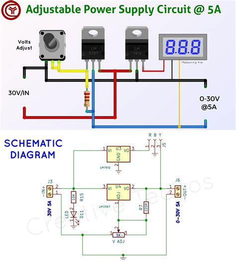 Adjustable Power Supply Voltage Regulator Circuit V A Artofit