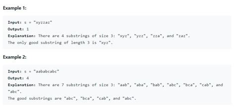 Leetcode리트코드 1876 Substrings Of Size Three With Distinct Characters