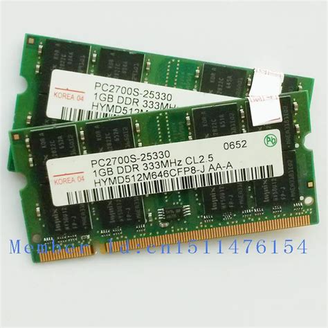 2gb 2x1gb Pc2700 Ddr333 200pin Notebook Memory Ddr Laptop Ram Original