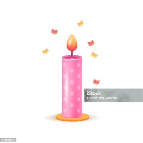 색종이 조각 3d 벡터 그림이 있는 촛불 3차원 형태에 대한 스톡 벡터 아트 및 기타 이미지 3차원 형태 개념 공휴일 Istock