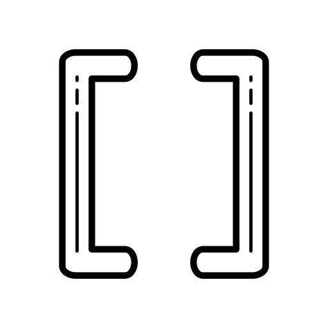 Square Brackets Icon In Windows 11 Outline Style