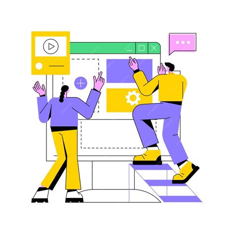 premium vector landing page creation abstract concept vector illustration