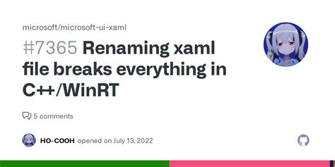 Renaming Xaml File Breaks Everything In Cwinrt · Issue 7365 · Microsoftmicrosoft Ui Xaml