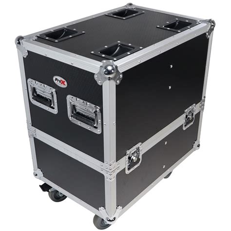 Prox X Rcf Nx12 Smax2w Stage Monitor Flight Case For 2 Rcf Nx 12 Sma With 4 Wheels Full