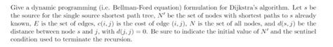 Solved Give A Dynamic Programming I E Bellman Ford