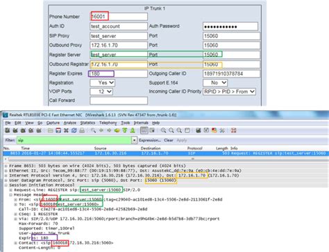 X25 And X50 Sip Trunk Field Definitions And Sip Packet Map Xblue