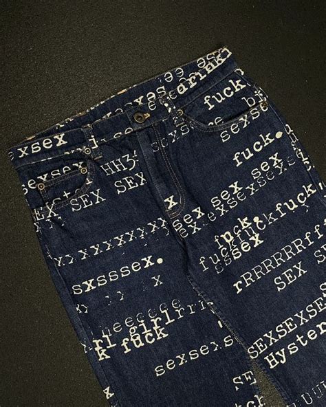 Hysteric Glamour Xxx Sex Typewriter Flared Denim Jeans Grailed