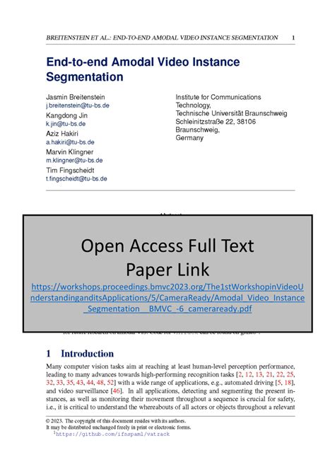 pdf end to end amodal video instance segmentation