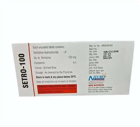Setro 100 Mg Tablets At ₹ 95 Strip In Nagpur Id 2855633595255