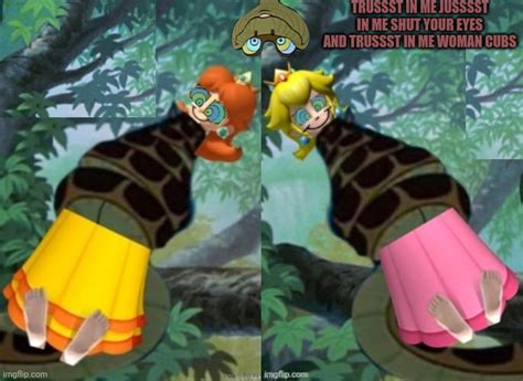 Kaa Hypnotized Princess Peach And Princess Daisy By Superartman64 On