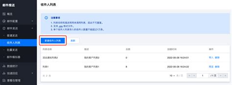 邮件推送 收件人列表腾讯云