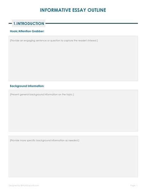 Literary Analysis Essay Outline Template Wordlayouts