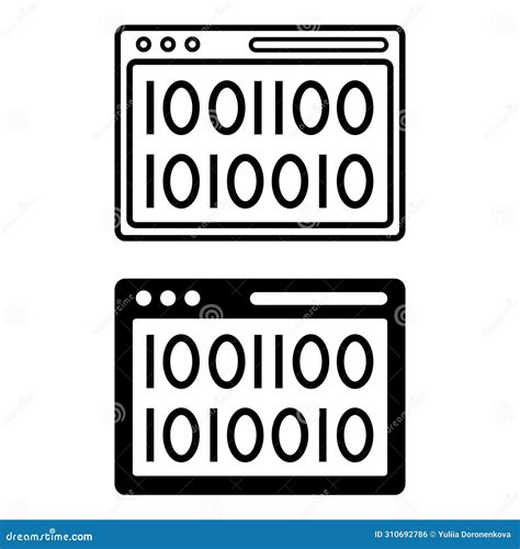 Binary Code Icons Stock Illustration Illustration Of Technology 310692786